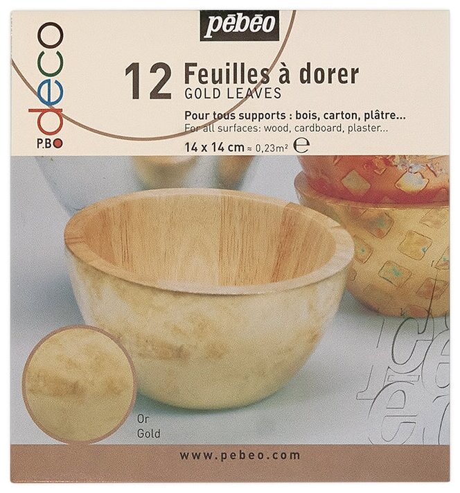 PEBEO Набор листовой потали 14 x 14 см 12 шт. 094208 под золото