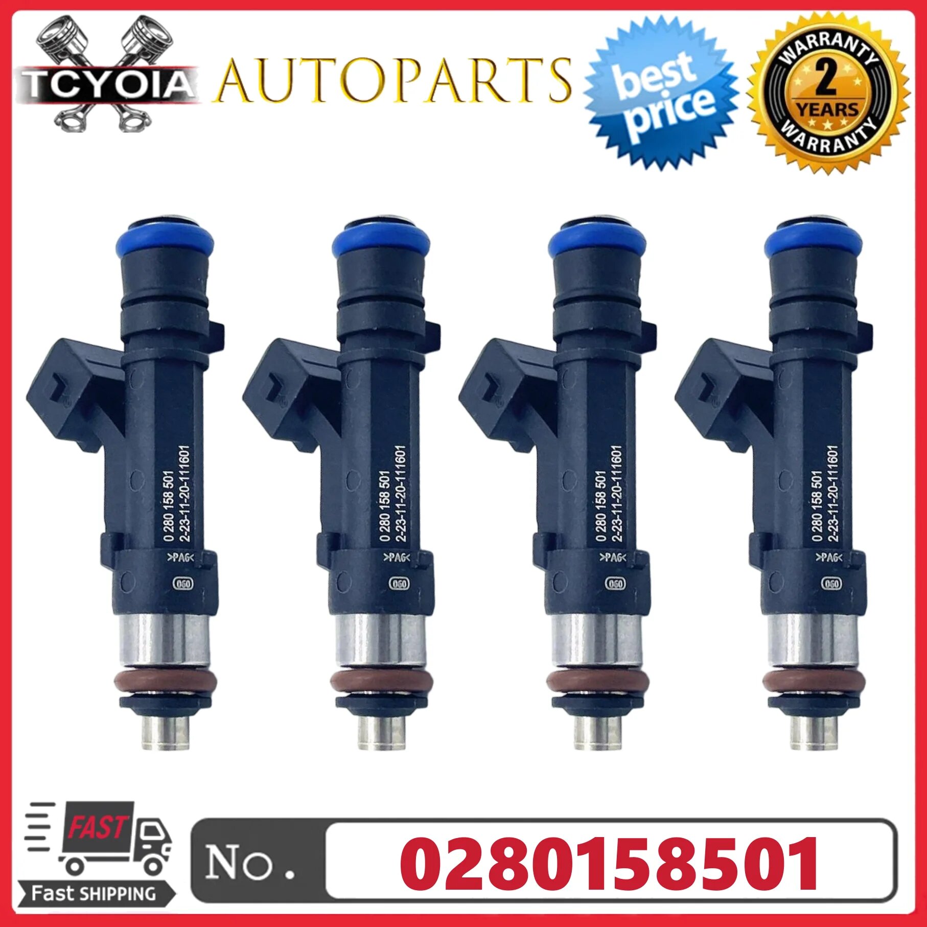 4 шт./лот 0280158501 Топливные форсунки для OPEL MERIVA VAUXHALL AGILA CORSA ASTRA ADAM 1.2 1.4 TIGRA