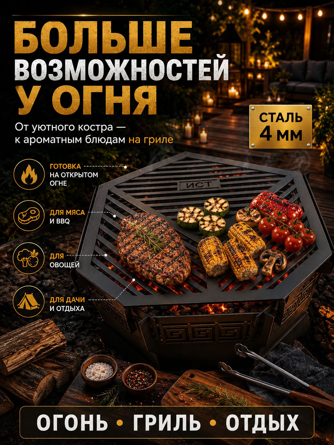 Решетка для гриля — фото 1