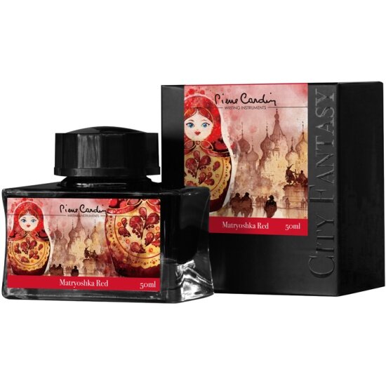 Флакон чернил Pierre Cardin 50мл, серия CITY FANTASY цвет Matryoshka Red (Красная Матрешка)