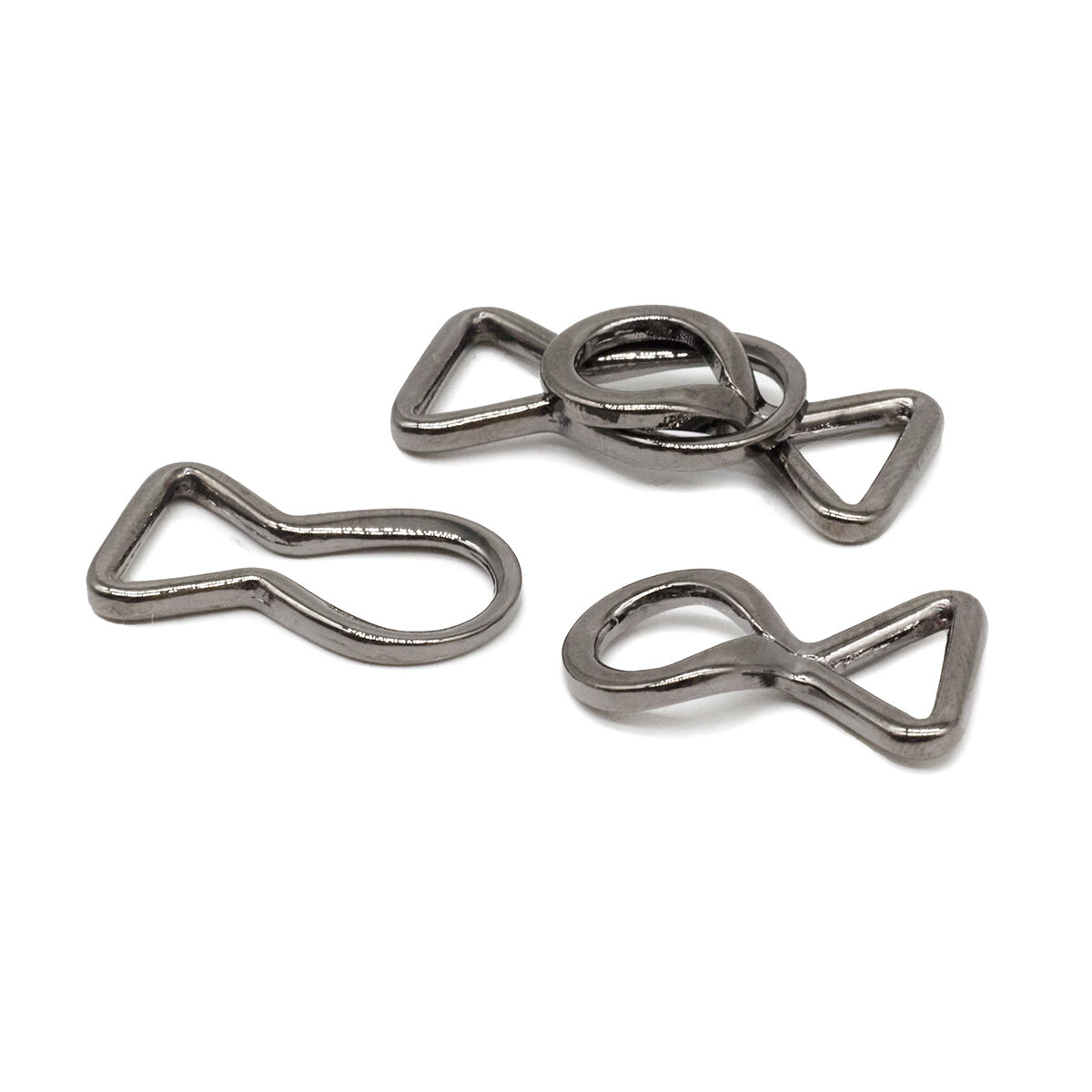 Застежка для купальника бикини разъемная BIG, 10 мм, металл, 6855 (черный никель), 10 шт