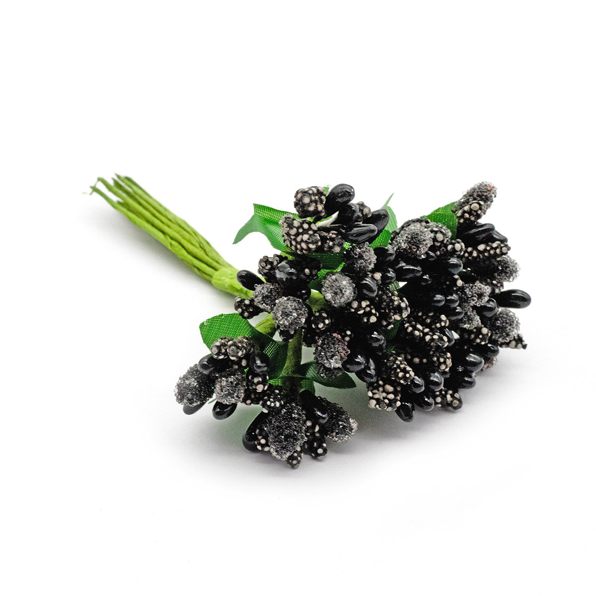 Искусственные цветы букетик, 6*8 см, 12 шт, декоративный, Айрис (черный)