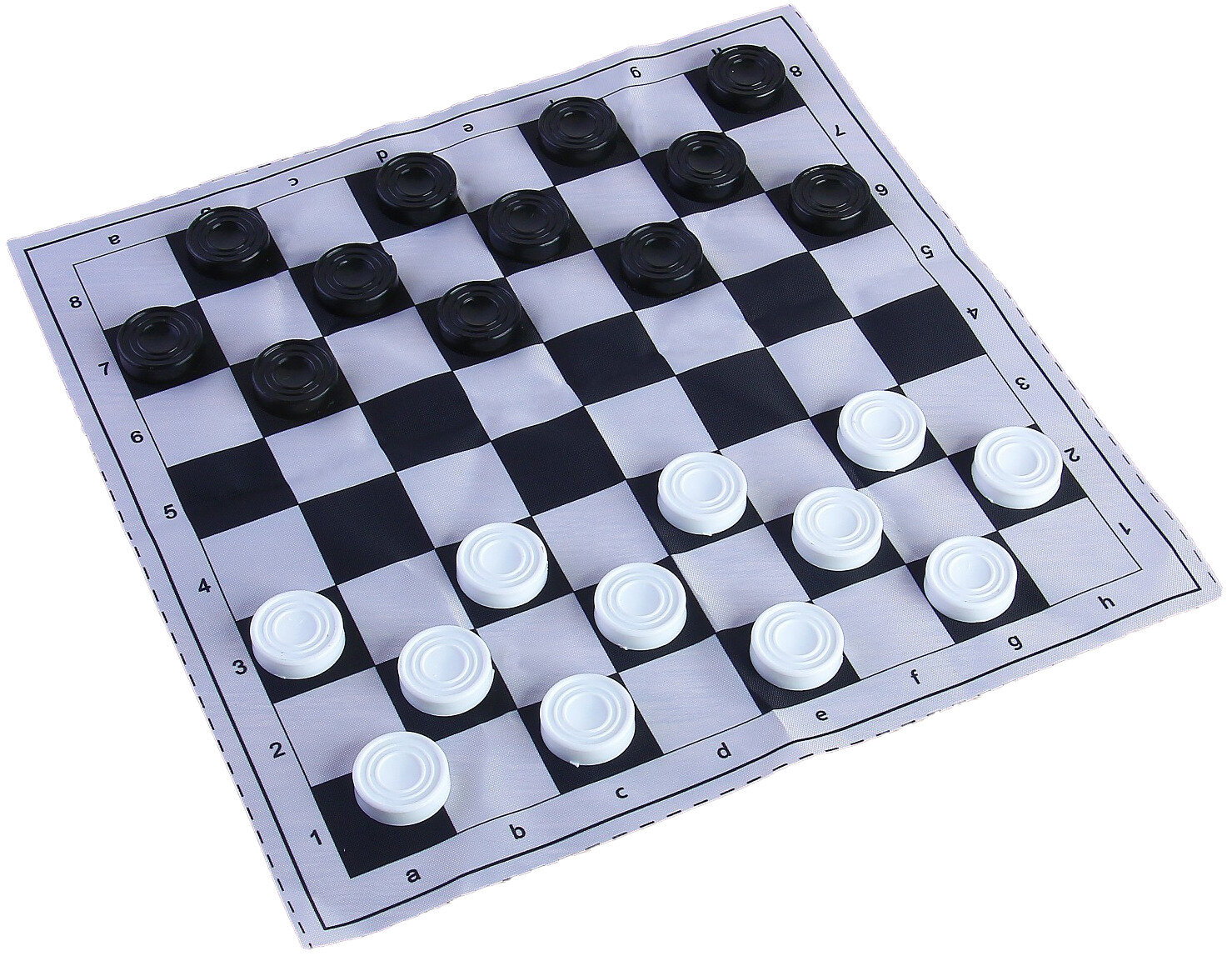 Настольная игра "Шашки. Два пингвина", мягкое поле для игры + 24 фишки