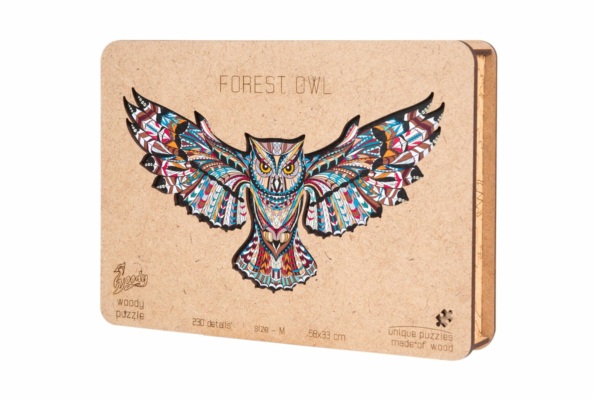 Деревянные пазл Сhapa "Сова" XL, 74х42 см, 333 деталей