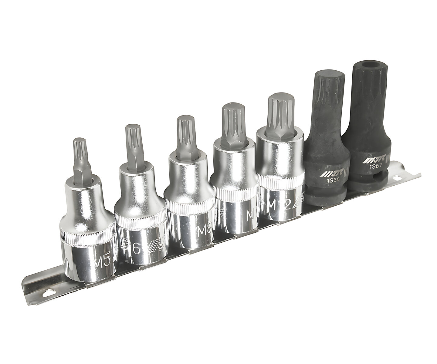 Набор насадок JTC SPLINE 1/2 M5-M14, M16H 7штук, хром-ванадиевая сталь