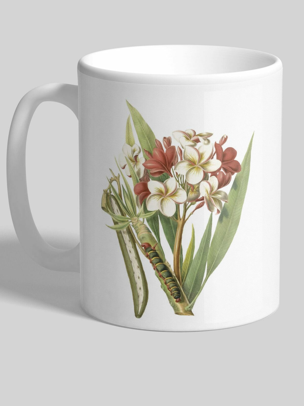 Кружка cooperative.moscow " Плюмерия цветок " (кружка с Плюмерией , Плюмерия , кружка с цветком, кружка Плюмерия , подарок с любовью, кружка с цветами, цветы, цветок) , 330 мл, 1 шт