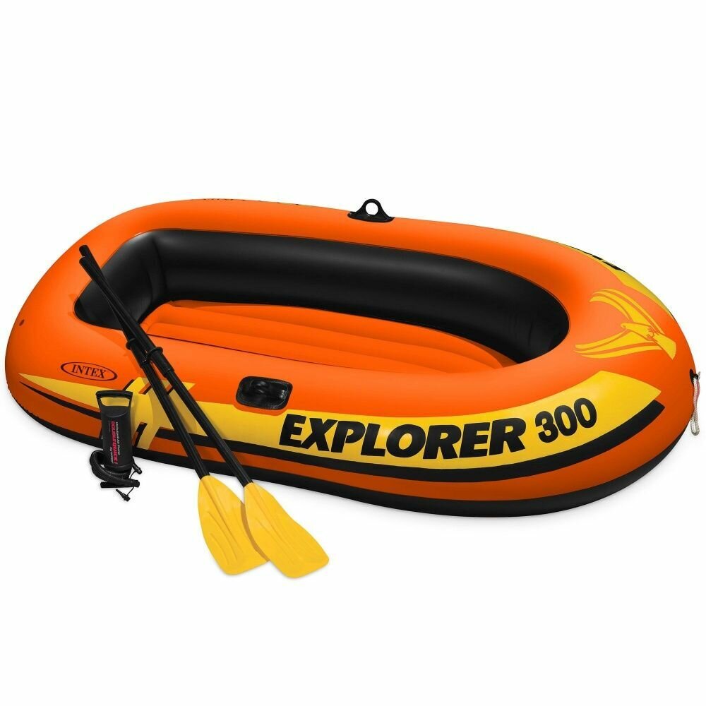Надувная лодка "Explorer 300" 211х117х41см, вёсла 59623, насос 69613, от 6 лет, до 186кг