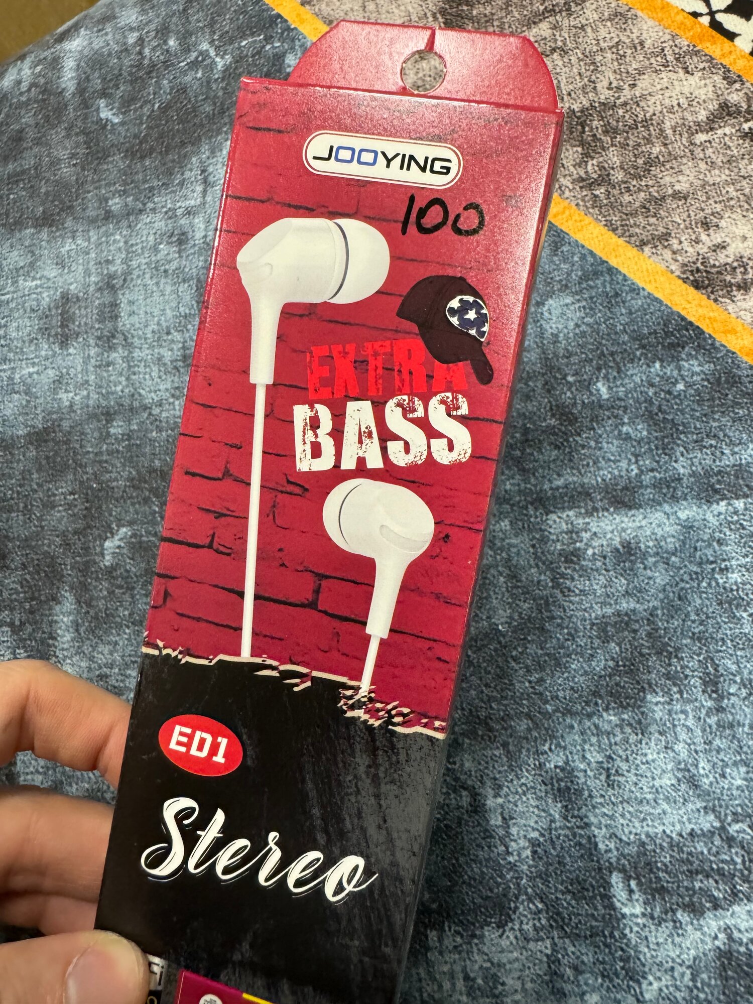 Проводные наушники капельки с микрофоном Jooying ED1 (98 Дцб / 130см / 32 Ом) разъем 3.5мм для старых телефонов