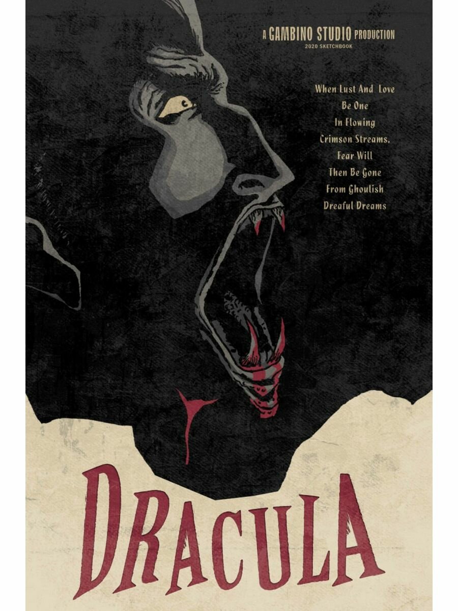 Постер "Обложка к книге Dracula"