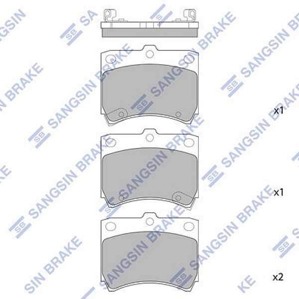 HI-Q SP1049 (KK3253328Z) sp1049 колодки дисковые передние\ Mazda (Мазда) 121 1.3 90-96 / 323 1.3-1.8 / 1.7d 89-98