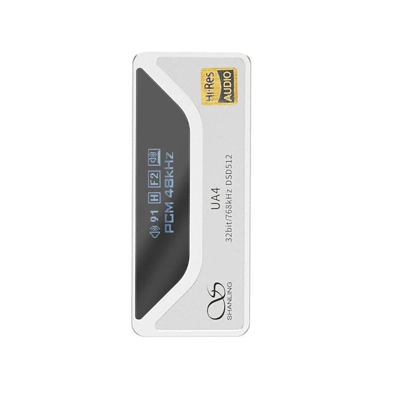 SHANLING UA4 HIFI Портативный USB DAC/AMP с поддержкой MQA, усилитель для наушников, UA4 silver