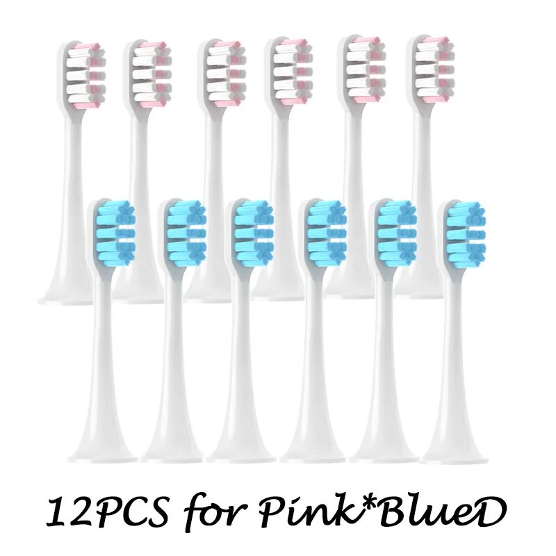 Насадки для зубной щетки Pink/Blue, 12 шт.