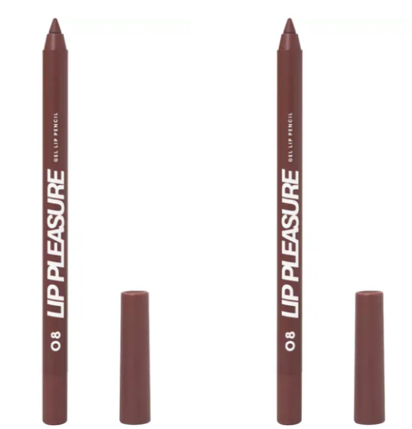 Карандаш для губ гелевый Love Generation Lip Pleasure, тон 08 темно-коричневый, 1,35 г, 2 шт