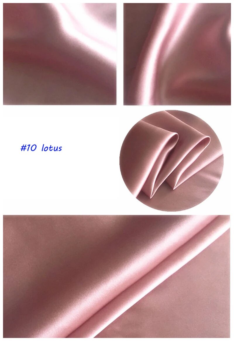 Шелковая ткань Charmeuse FABRIC SHIPPER 1 метр Розовый, color10 lotus