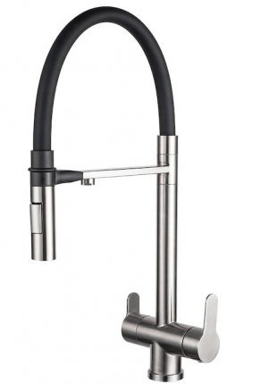 Смеситель для кухни Zorg Magnit SZR-3030 нерж. сталь