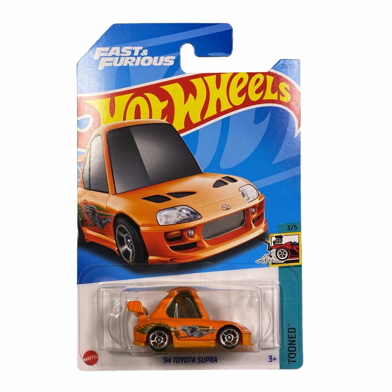 Hot Wheels металлическая машинка, коллекционная в масштабе 1:64 94 TOYOTA SUPRA (Оранжевый)