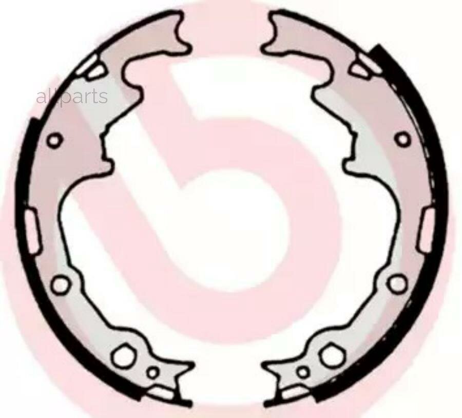 BREMBO S10502 Колодки тормозные барабанные задн. CHRYSLER VOYAGER I (AS) 08/84-09/90 / CHRYSLER VOYAGER II (ES) 08