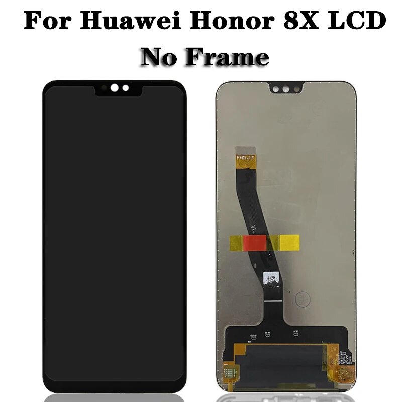 6,5 дюймовый тестовый ЖК-дисплей для Huawei Honor 8X JSN-AL00 JSN-L22, полный ЖК-дисплей + дигитайзер сенсорного экрана в сборе, замена Black No Frame