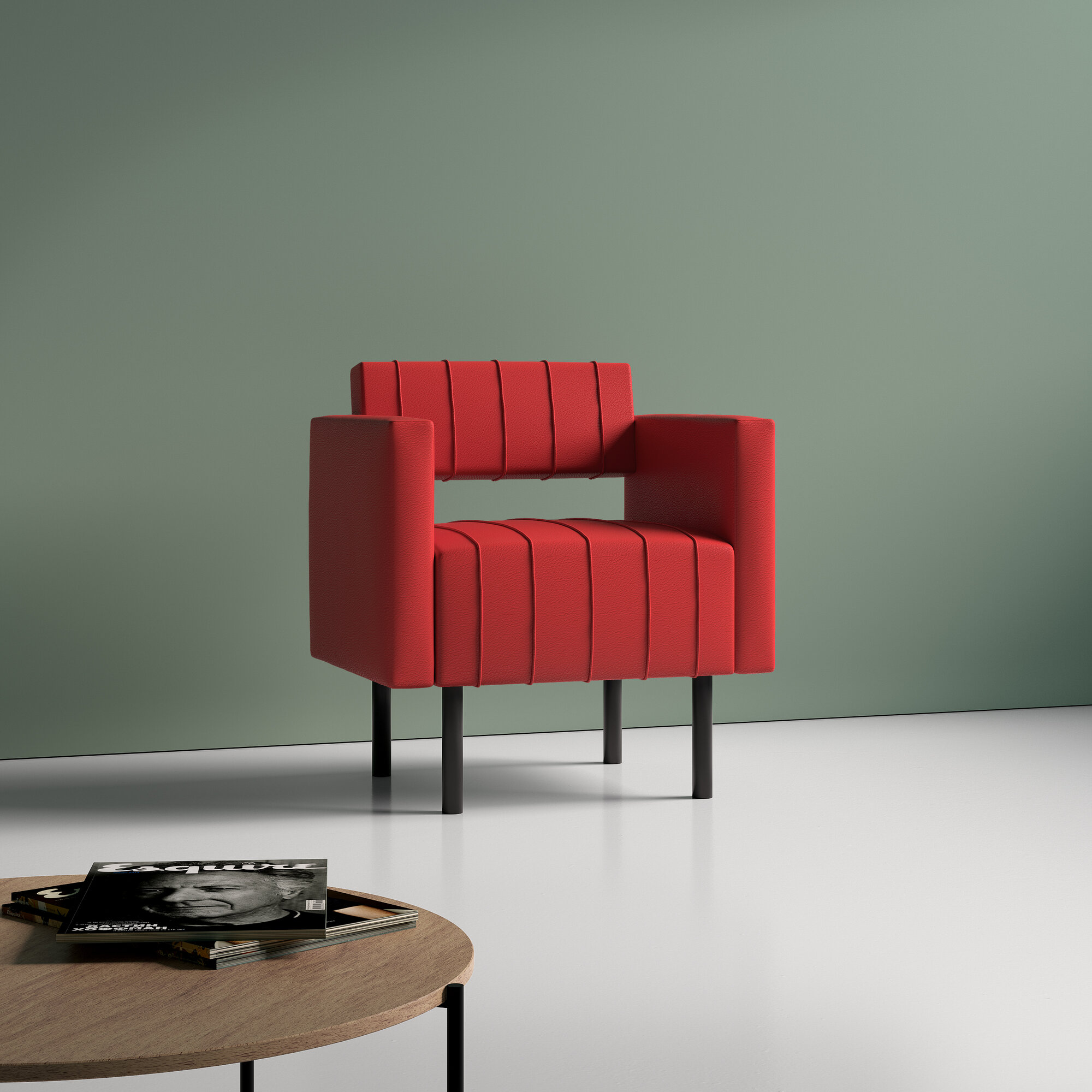 Кресло RAIN, универсальное, на ножках, в офис, на кухню, в студию, экокожа белоКресло RAIN, универсальное, на ножках, в офис, на кухню, в студию, экокожа красное