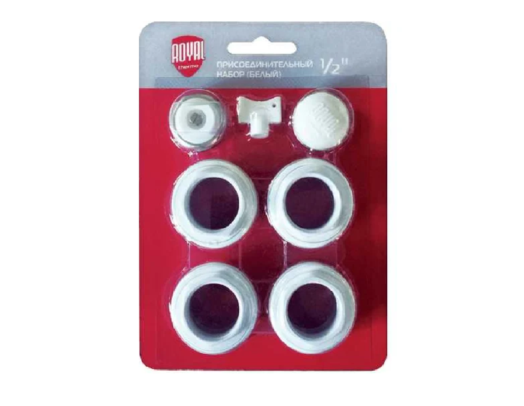 Комплект монтажный 1”х 1/2", белый, Royal Thermo