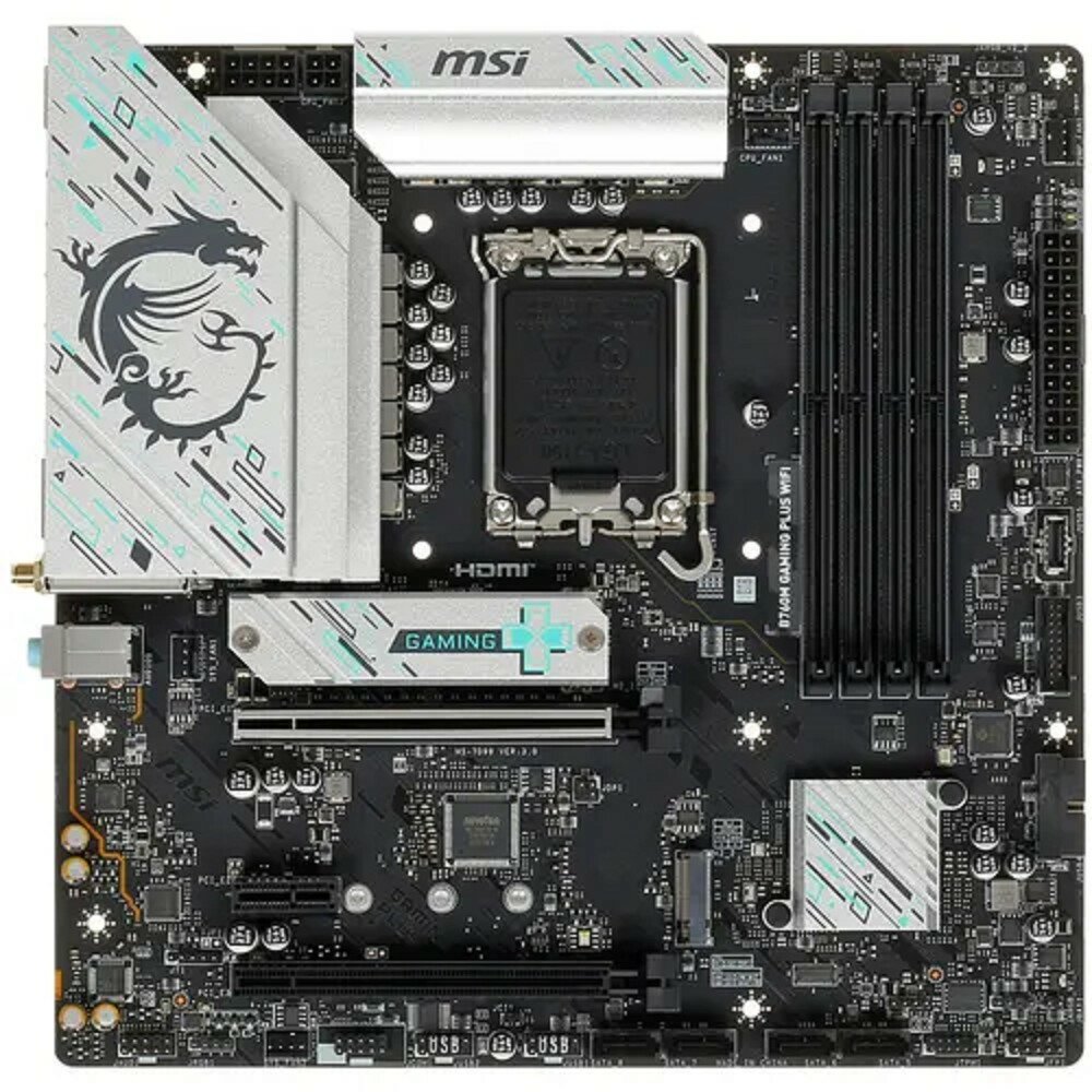 MSI Материнская плата B760M GAMING PLUS WIFI LGA 1700 4хDDR V 2хM.2