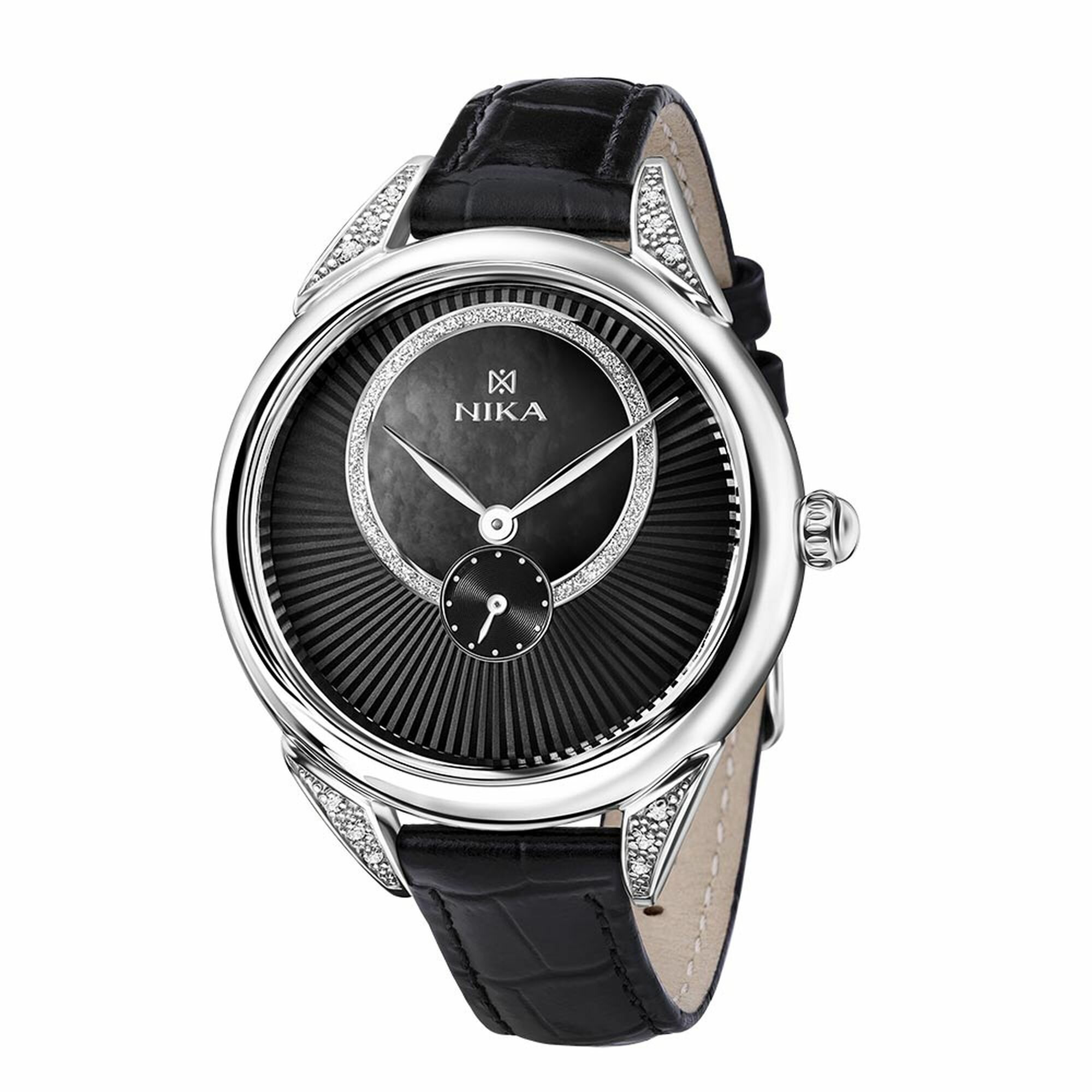 Наручные часы, серебро, фианит