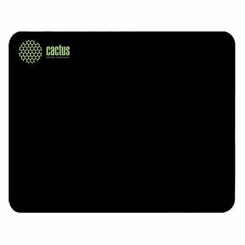 Коврик для мыши Cactus Black ткань, 300х250х2мм [cs-mpc-p01m]