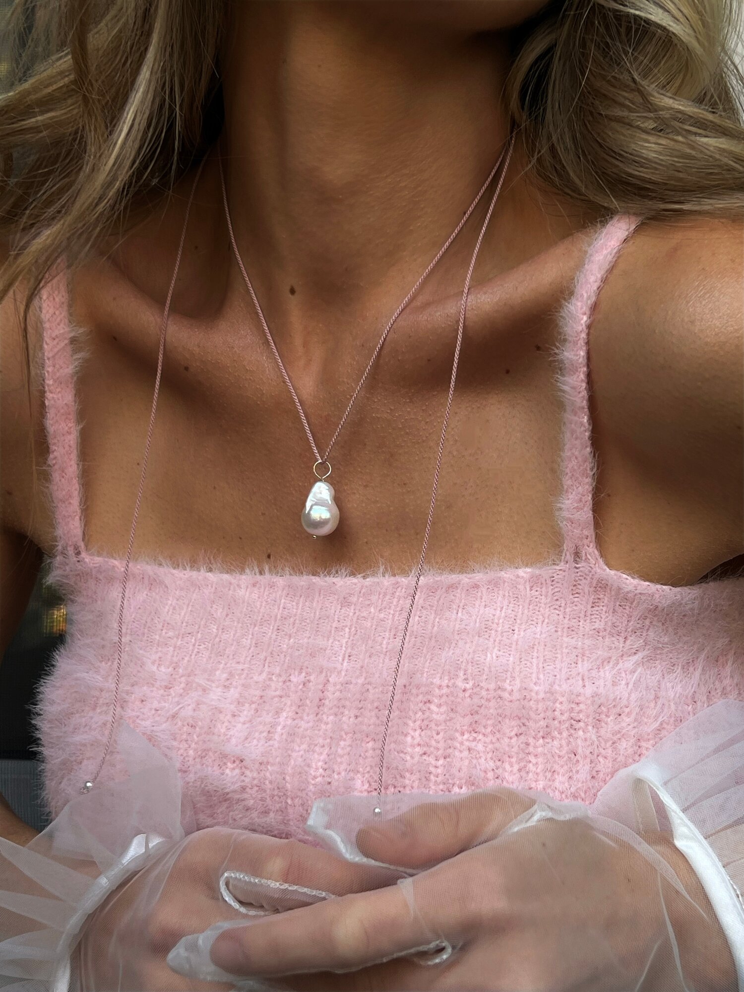 Подвеска, серебро, 925 проба, жемчуг пресноводный культивированный