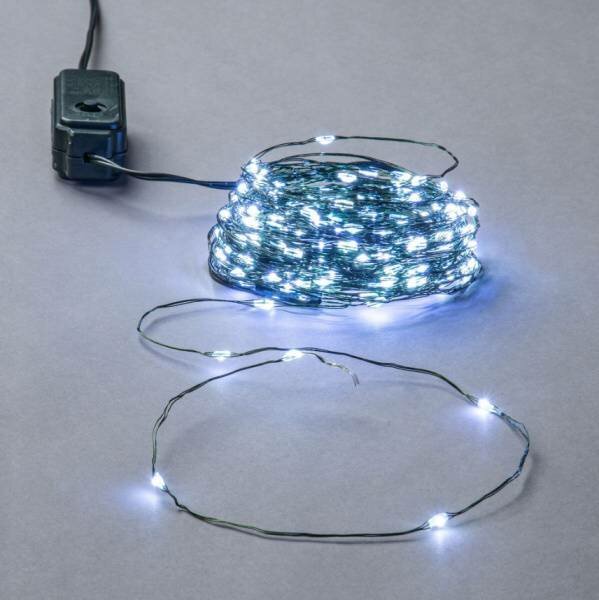 Гирлянда светодиодная "Роса", 50x500 светодиодов. Белый свет. Провод зеленый