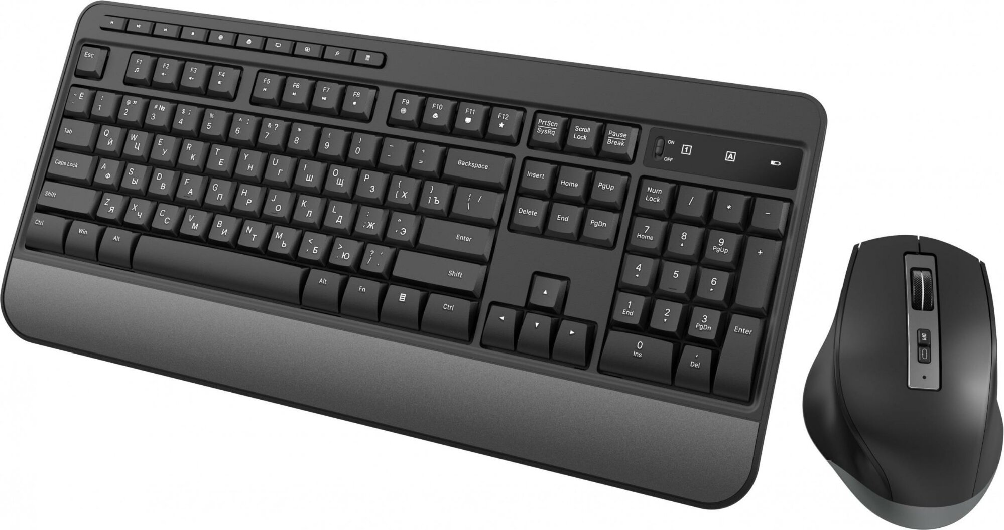 Клавиатура + мышь Оклик S290W клав: черный мышь: черный USB беспроводная Multimedia (351701)