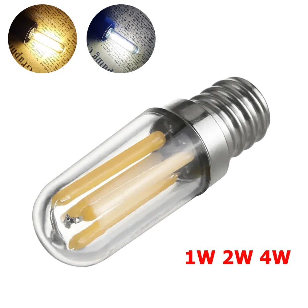 Светодиодная лампа E12 220V 1W, теплый белый свет