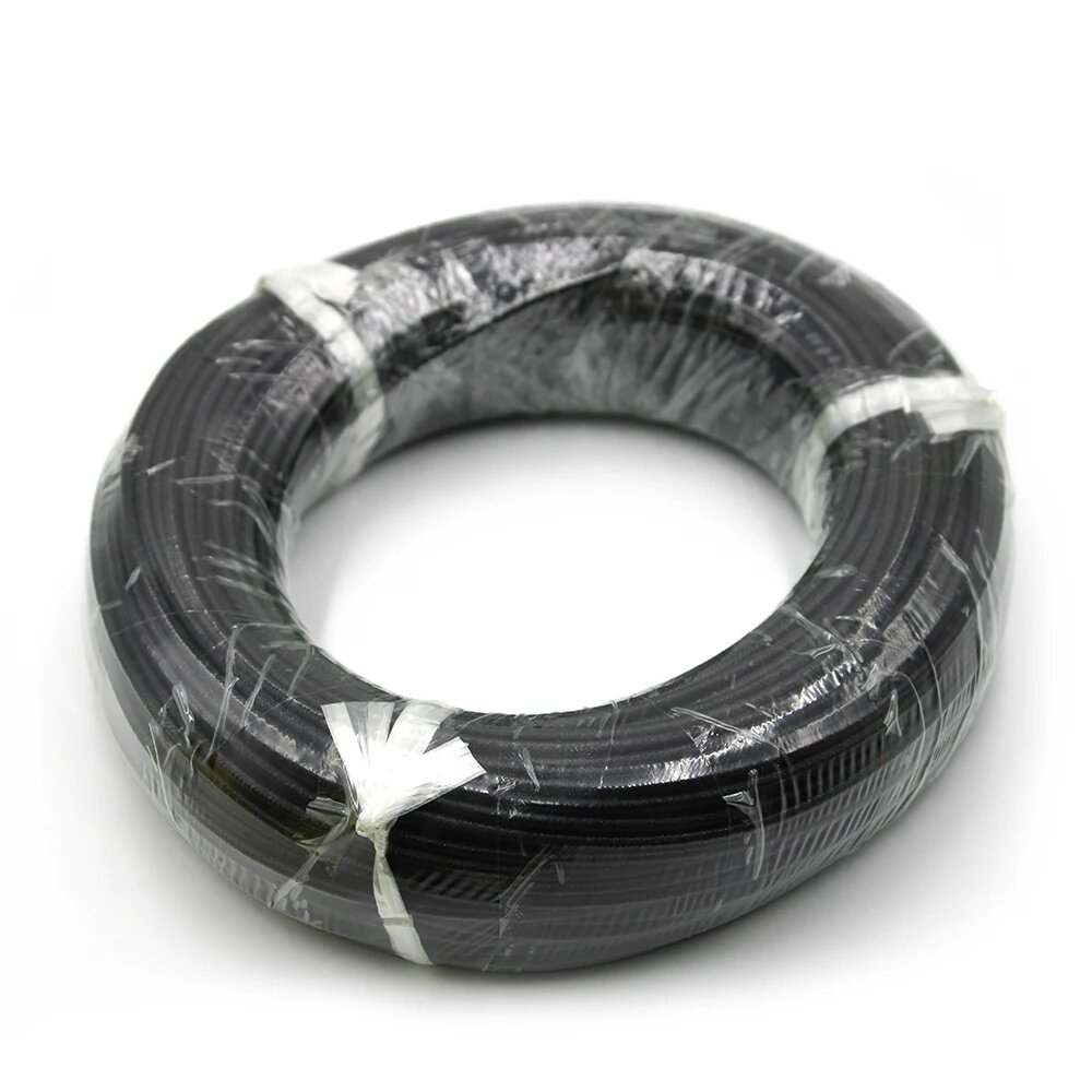 Плетеный силиконовый провод Three-phase line 0.3mm-6mm 22AWG 0.3mm, Black