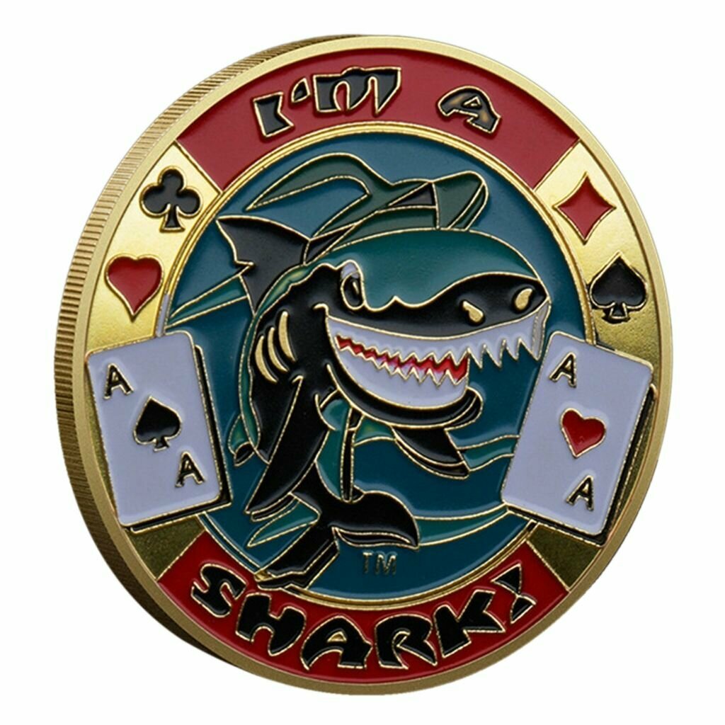 (1 штука) Покерные фишки и монеты-5 штук