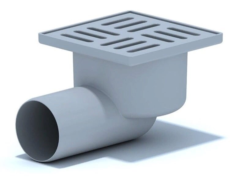 Сантех трап пластиковый ф-50 угловой 10 на 10 реш. Нерж. Татполимер 101200051