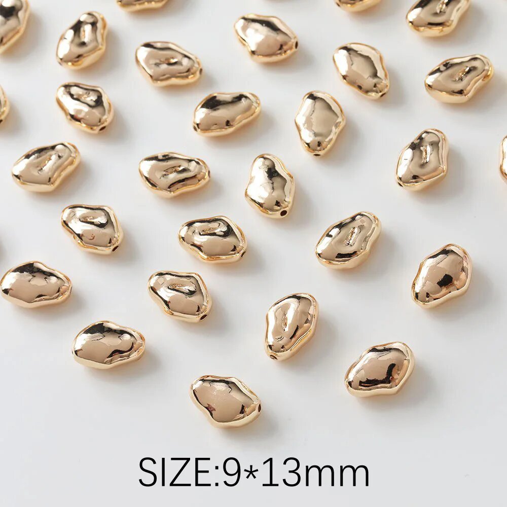 Золотые позолоченные бусины латунные 4 шт D