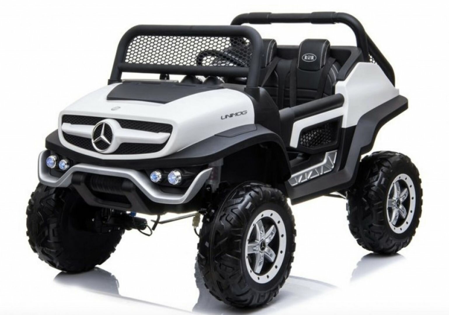 Детский электромобиль Mercedes-Benz Unimog Concept P555BP 4WD белый (Лицензионная модель) с дистанционным управлением, полноприводный