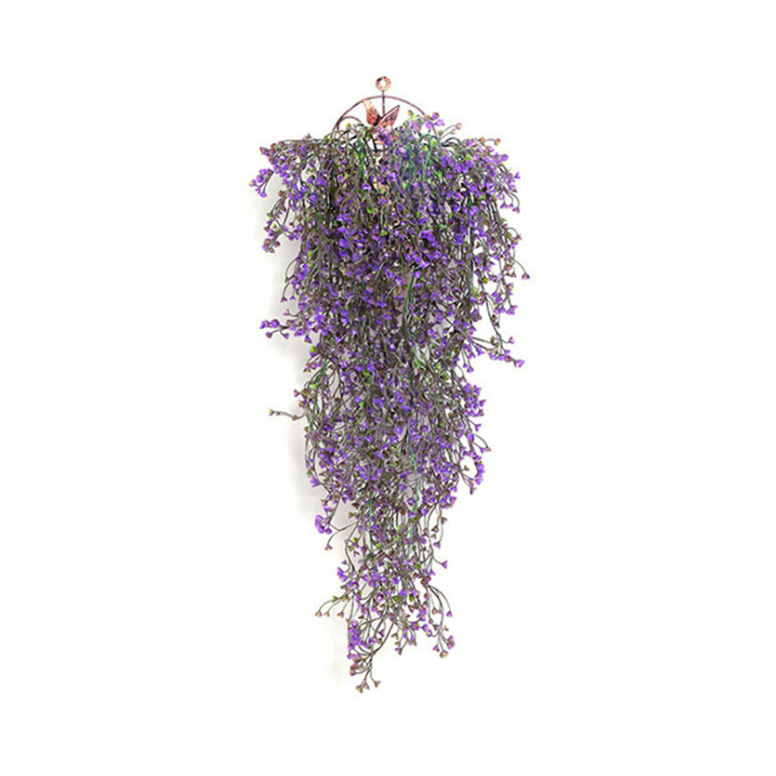 Fake Admiralty Willow 77cm Plastic Realistic Wall Hanging for Office Living Room Decoration Purple