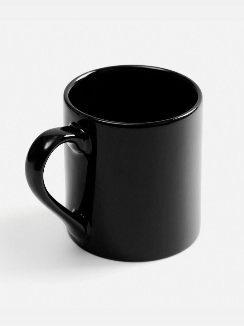 Кружка для чая и кофе керамическая 300 мл, чашка глянцевая подарочная, Molti, Koisi, черная