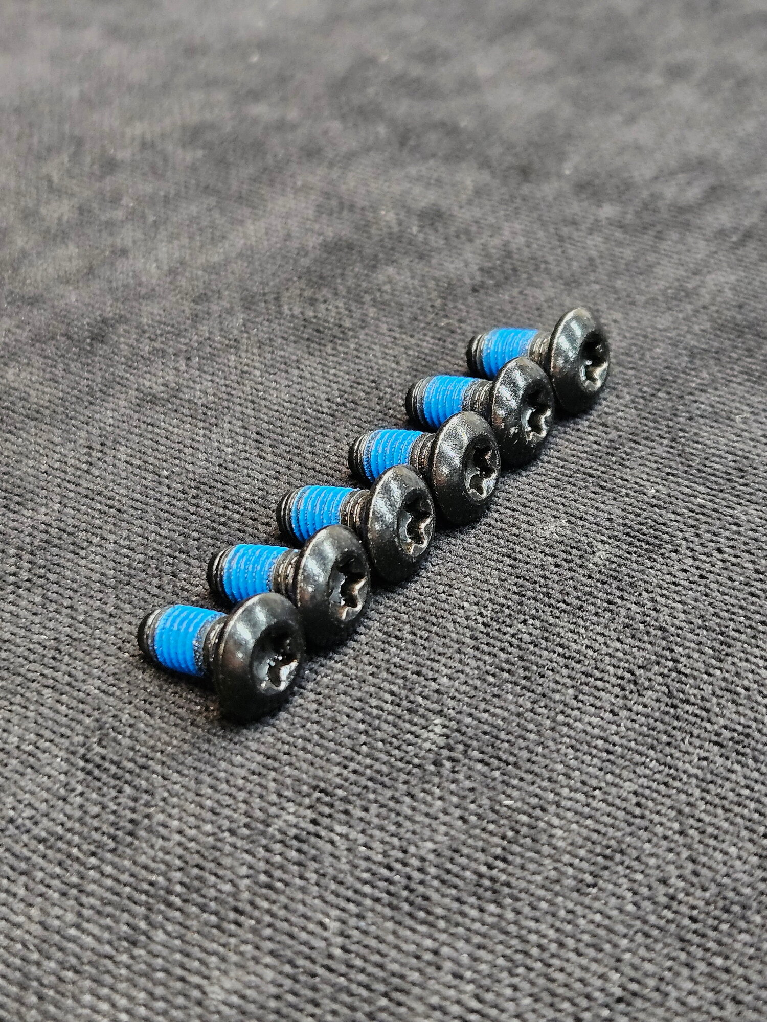 Комплект болтов для тормозного диска (ротора) Tektro (6 штук), резьба M5, общая длина 12,6 мм, шляпка 9,4 мм, TORX 25, стальной сплав