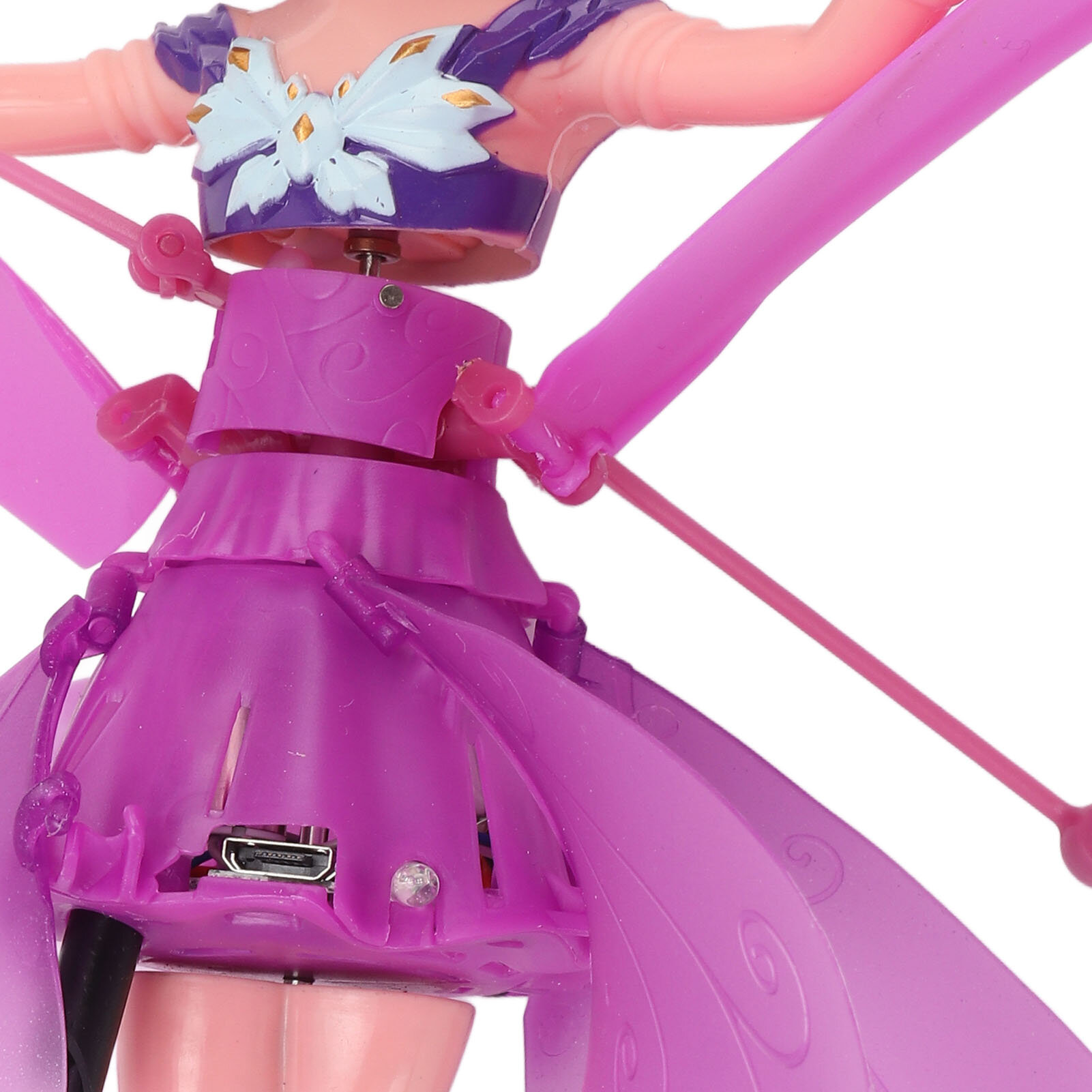 Летающие игрушки для девочек Интеллектуальная индукция Автоматическая защита от отключения питания Летающие куклы для начинающих детей Фиолетовый