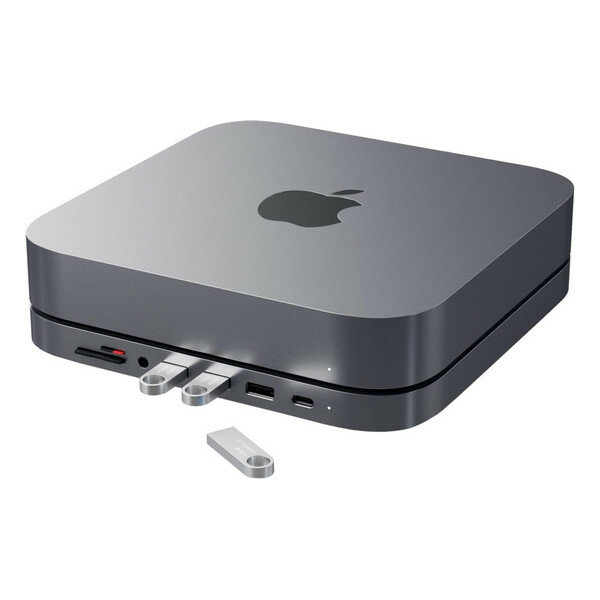 USB док-станция с подставкой Satechi Mac Mini Stand & Hub для Mac Mini (ST-ABHFM) серый космос
