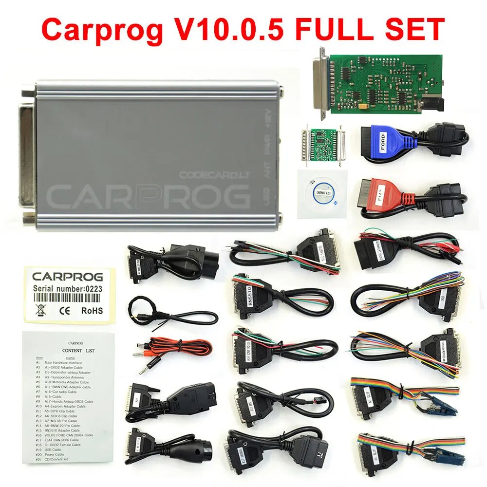 Carprog V10.93 Carprog V10.0.5 Основный блок Carprog 8.21 Онлайн-чип ЭБУ Тюнинг автомобиля Prog V8.21 Инструмент сброса irbag V10.05 full