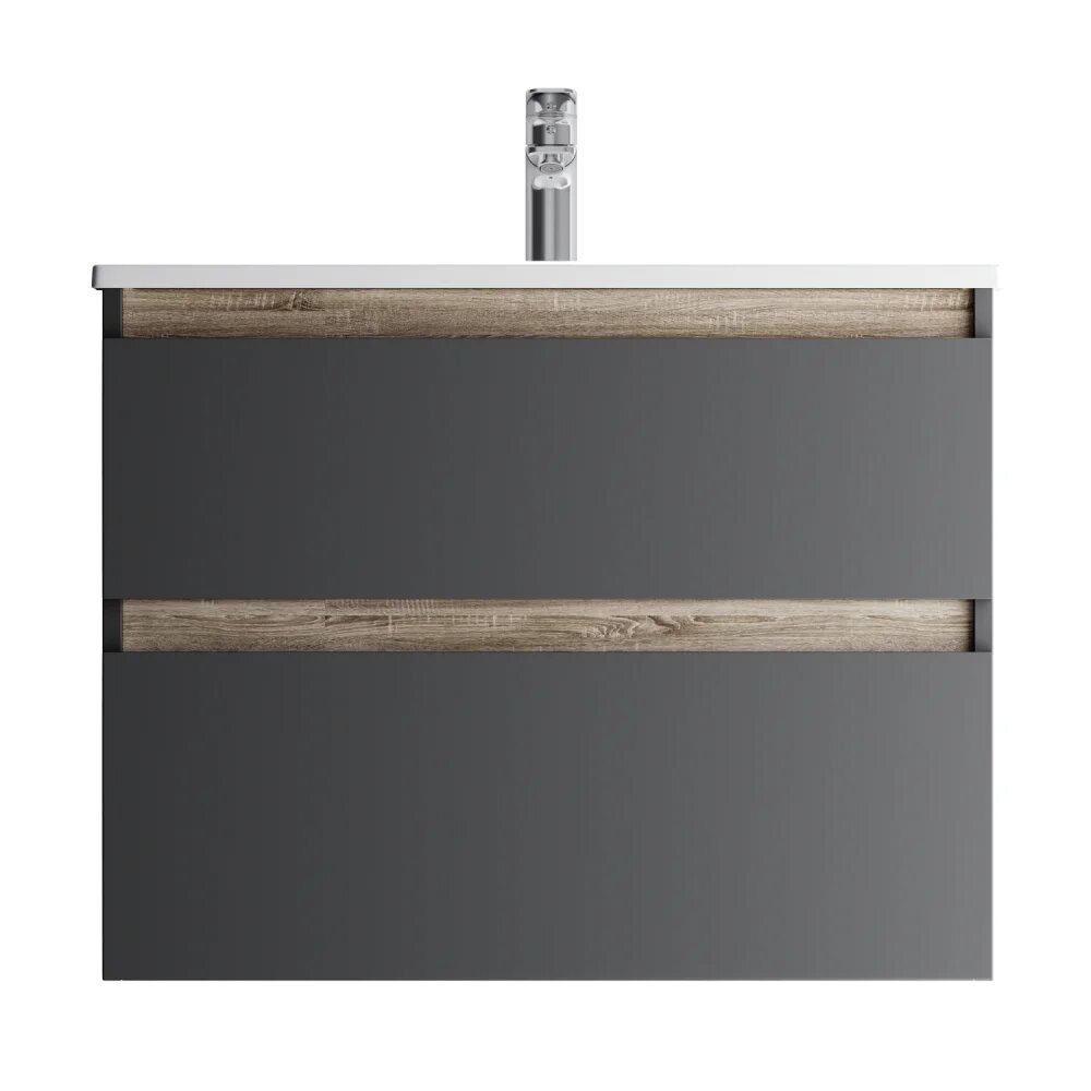 Тумба под раковину без столешницы AM.PM X-Joy 80, подвесная, черная матовая