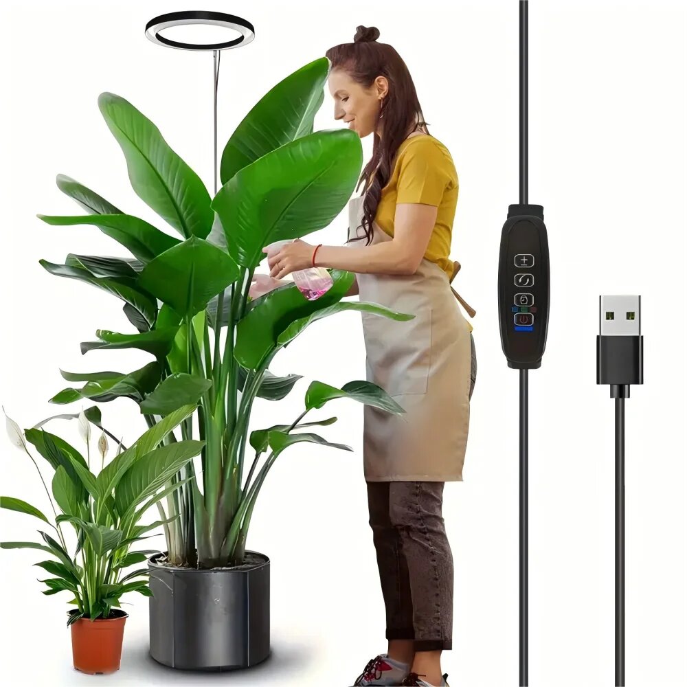 LED лампа для растений Full Spectrum 72 светодиода с таймерами