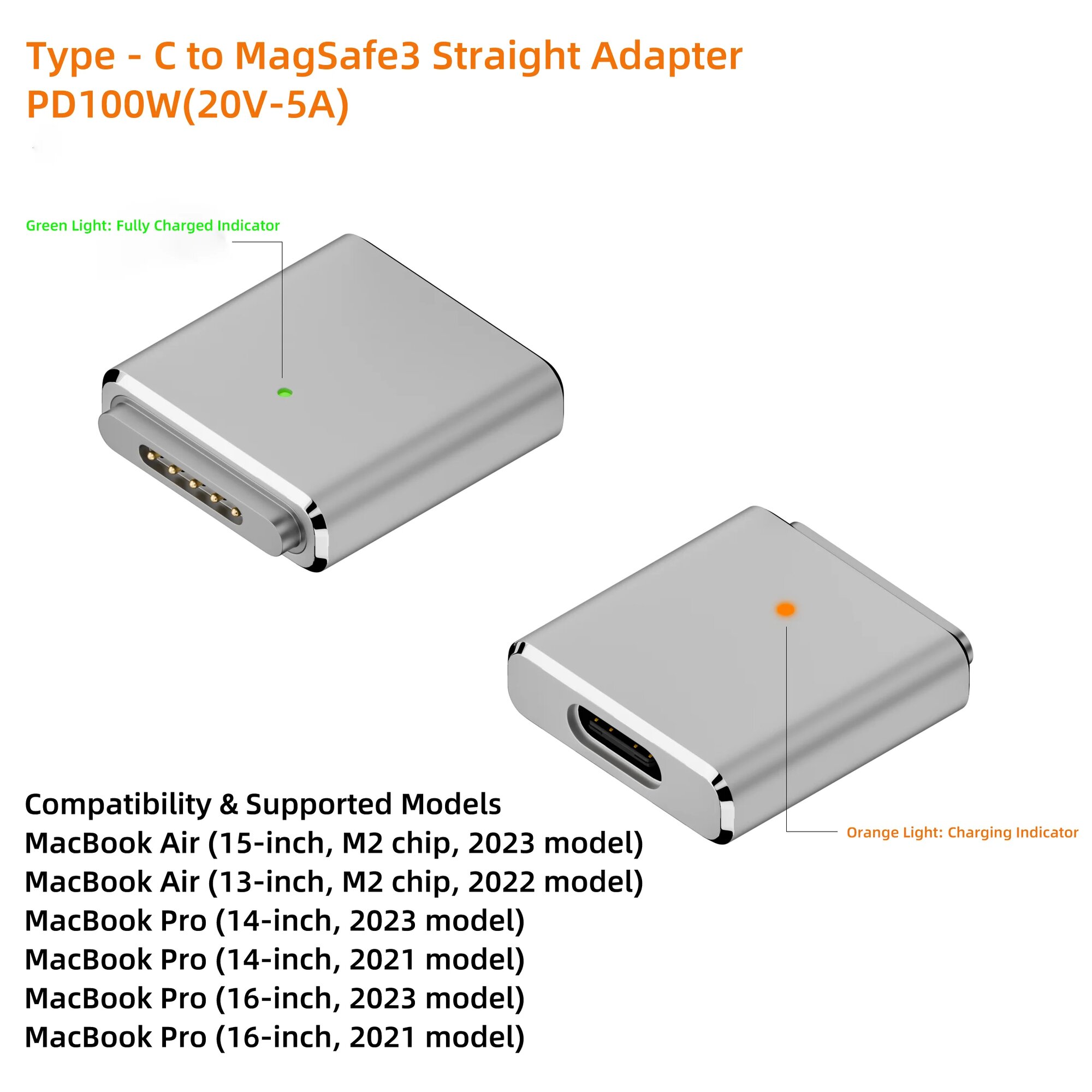 DIXSG кабель-переходник Magsafe3 USB-C для MacBook Air/Pro
