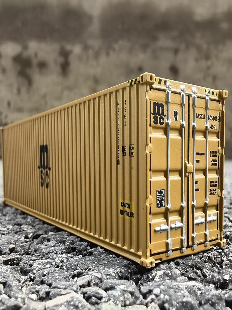 Масштабный грузовой контейнер 40-футовый 1:87 (HO), модель для железных дорог, диорам и коллекционных макетов, прочный ABS-пластик, реалистичная детализированная миниатюра