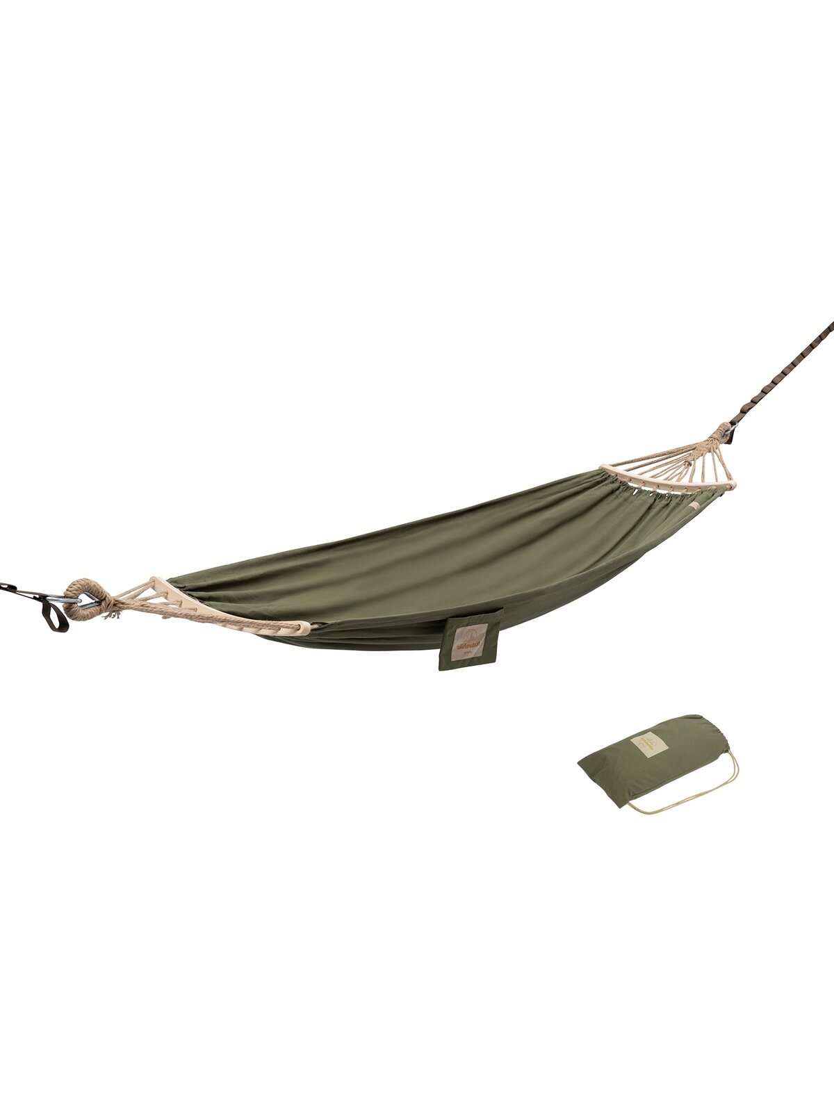 Гамак Naturehike, туристический, хлопковый, зеленый