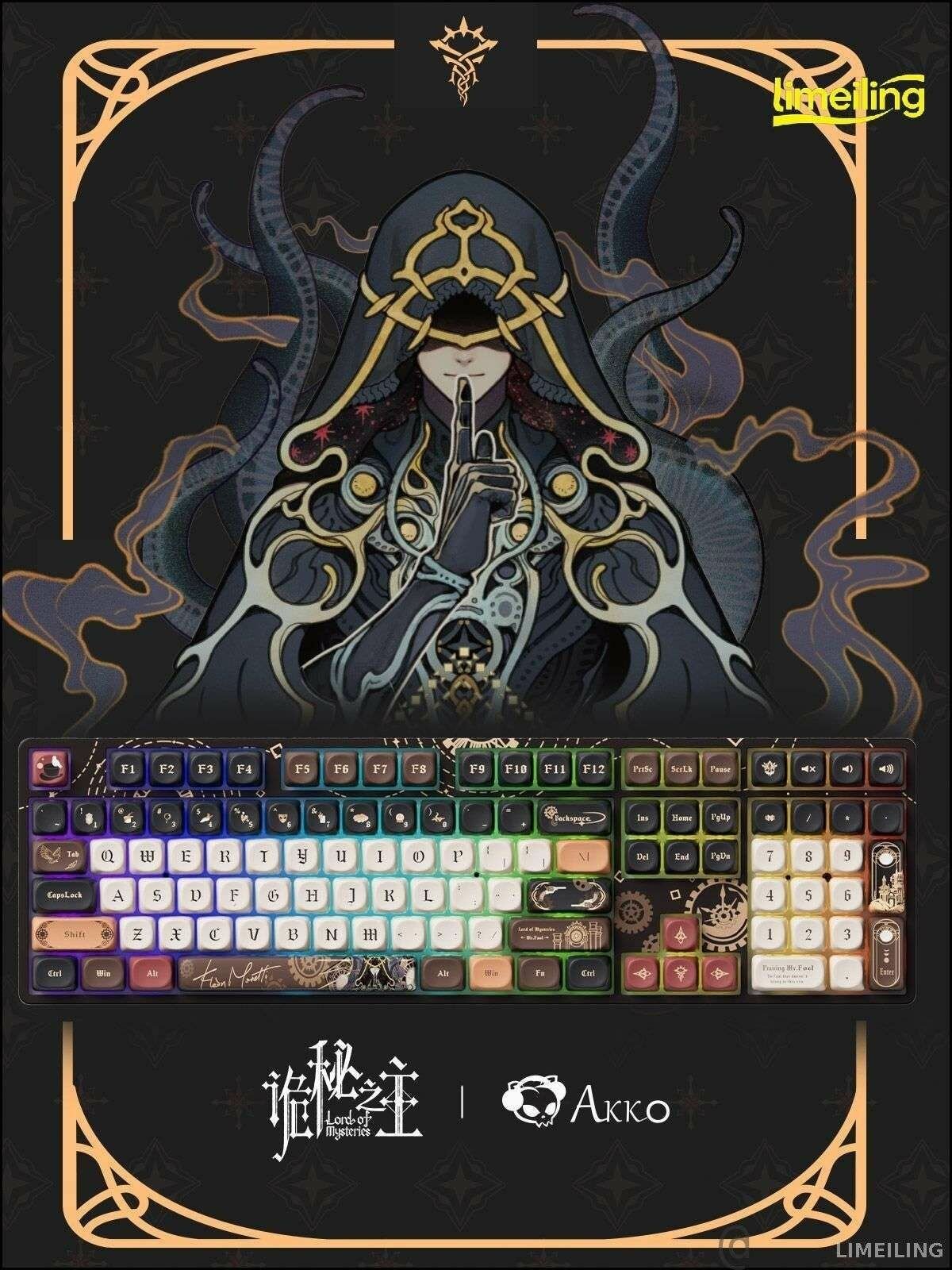 Эксклюзивная механическая клавиатура Akko 5108B Plus Lord of the Mysteries с 3 режимами RGB подсветки 108 клавиш US раскладка hot swap