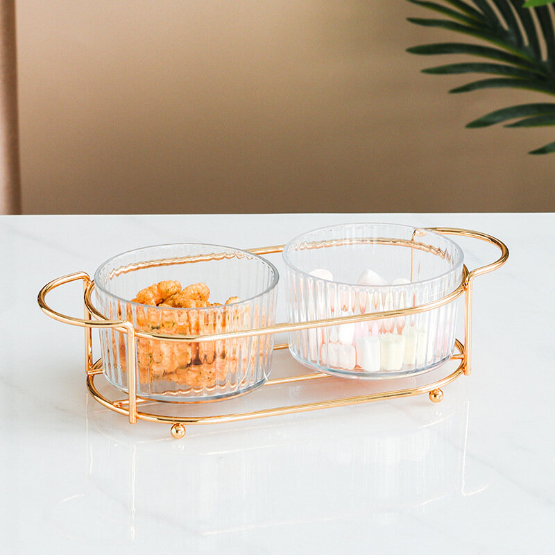 Европейский стиль, блюдо для сухофруктов, закусочная коробка, прозрачная круглая тарелка для фруктов, десертная тарелка с отделениями, железное искусство с крышкой