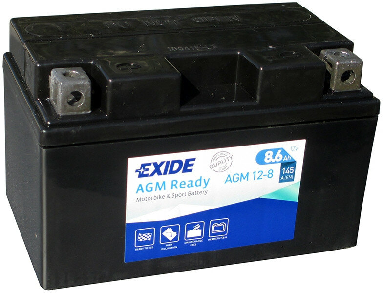 Аккумулятор мотоциклетный EXIDE AGM READY AGM12-8 150x90x95